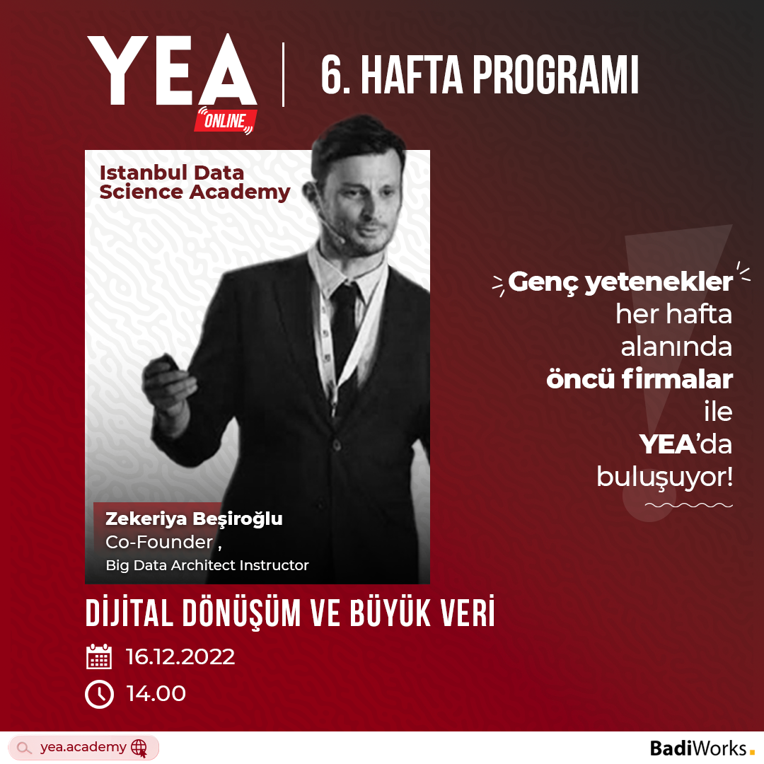 YEA-Dijital Dönüşüm ve Büyük Veri - Istanbul Data Science Academy